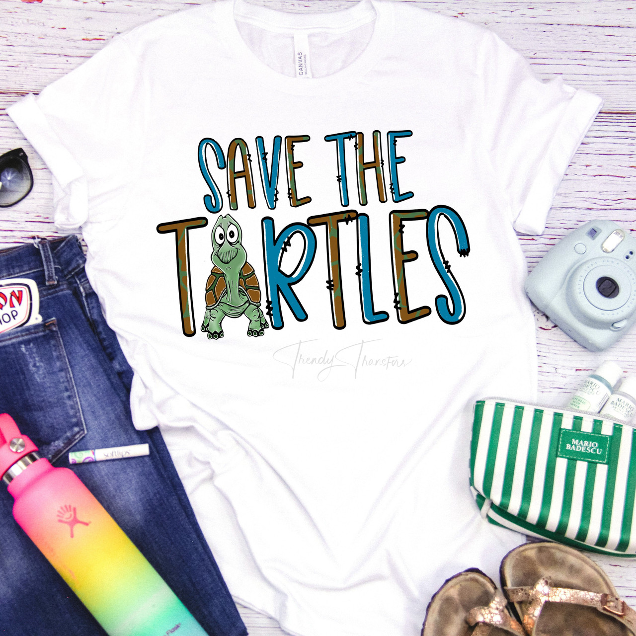 VSCO Save the turtles Sublimation Transfer - Trendy Transfers