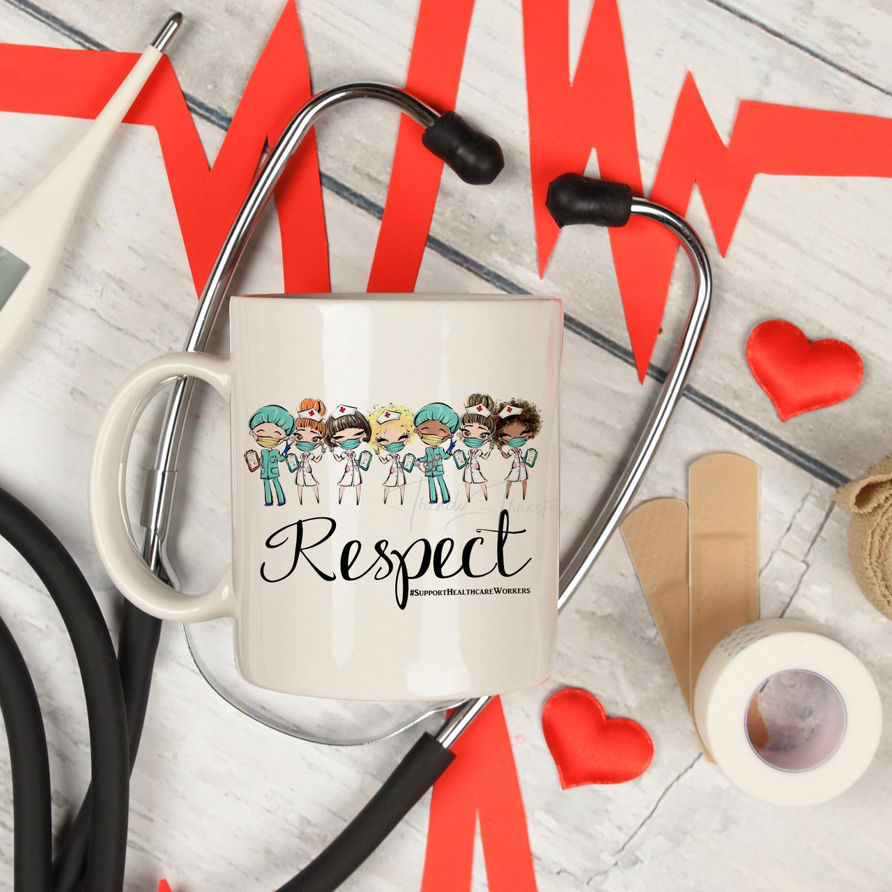 Respect # support healthcare workers Sublimation Transfer - Trendy ...