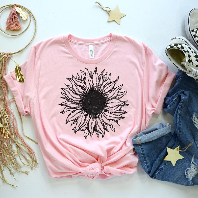 Sunflower YOUTH Screen Print Heat Transfer - Trendy Transfers