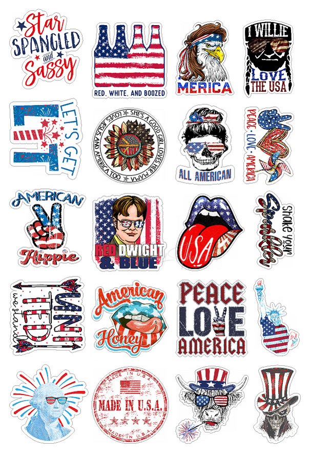 Patriotic Variety Pack Stickers - Trendy Transfers