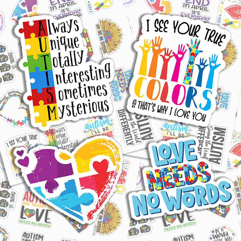 Autism Awareness Variety Pack Sticker Sheet - Trendy Transfers