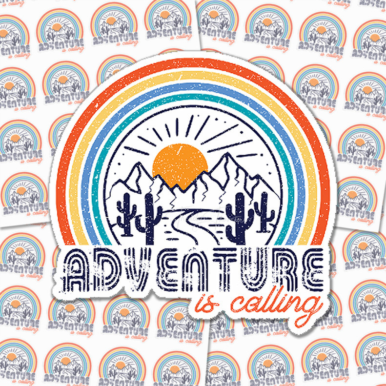 Adventure Is Calling Sticker Sheet - Trendy Transfers