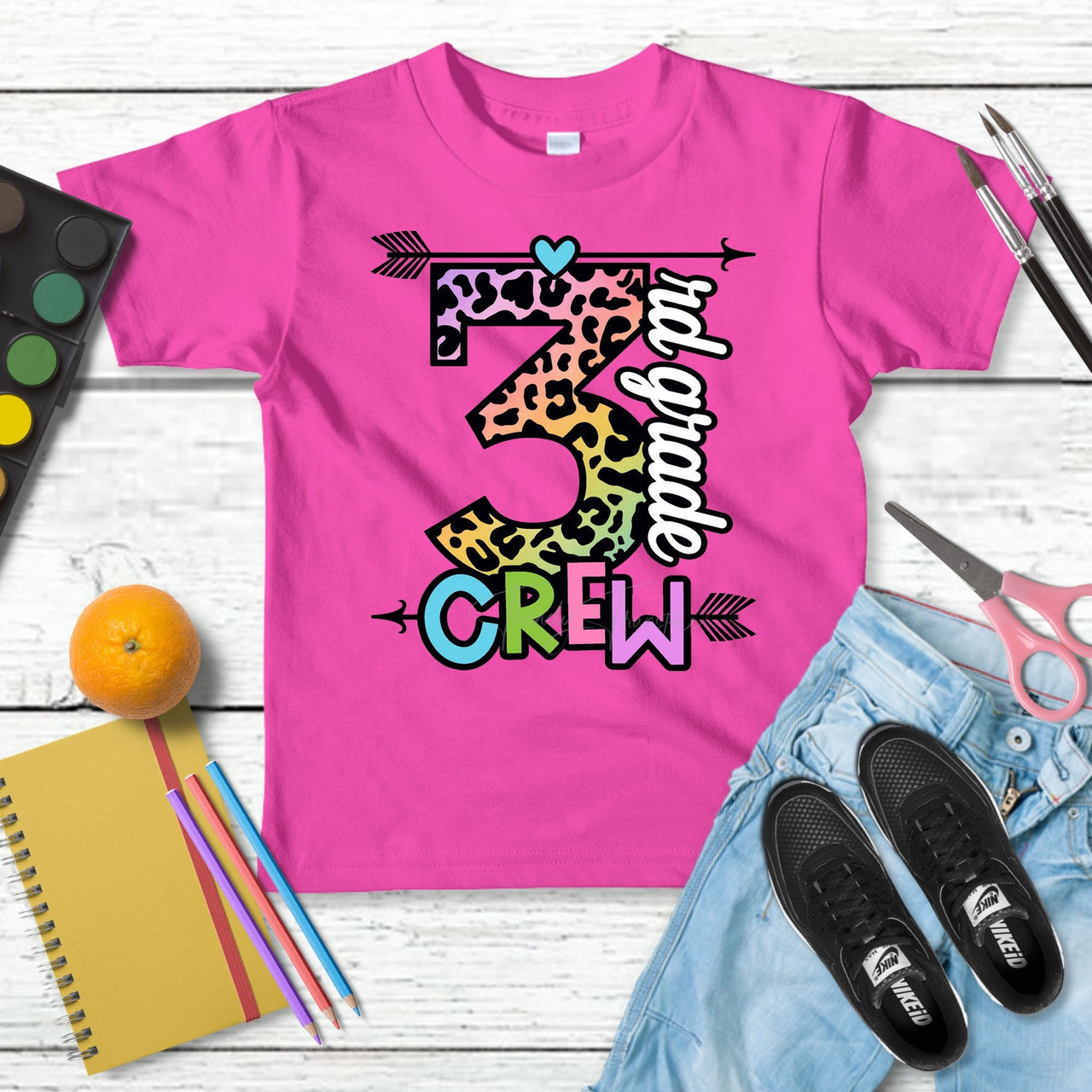 3rd Grade Crew DTF Heat Transfer - Trendy Transfers