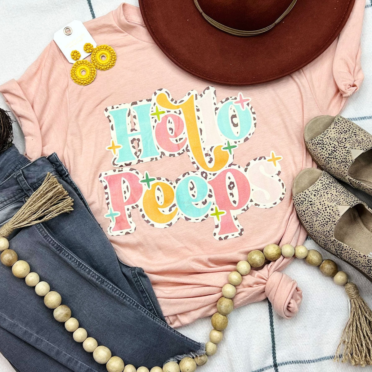 Hello Peeps Screen Print Heat Transfer - Trendy Transfers