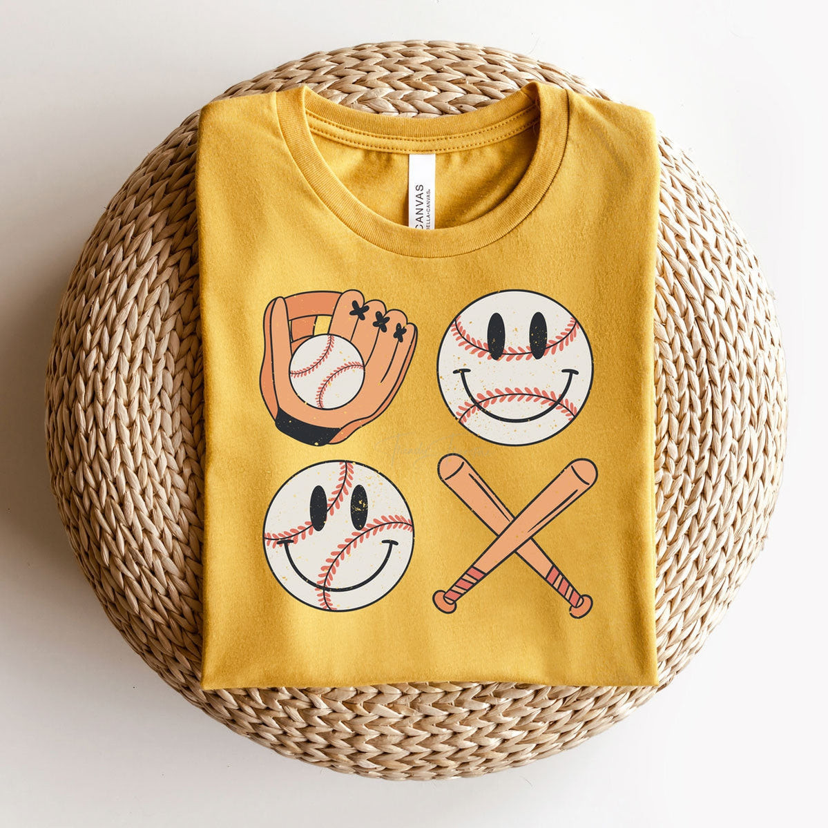 Retro Baseball and Glove Screen Print Heat Transfer - Trendy Transfers