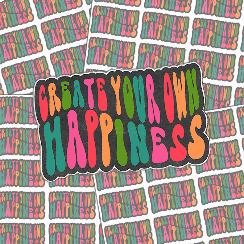 Create Your Own Happiness Sticker Sheet - Trendy Transfers