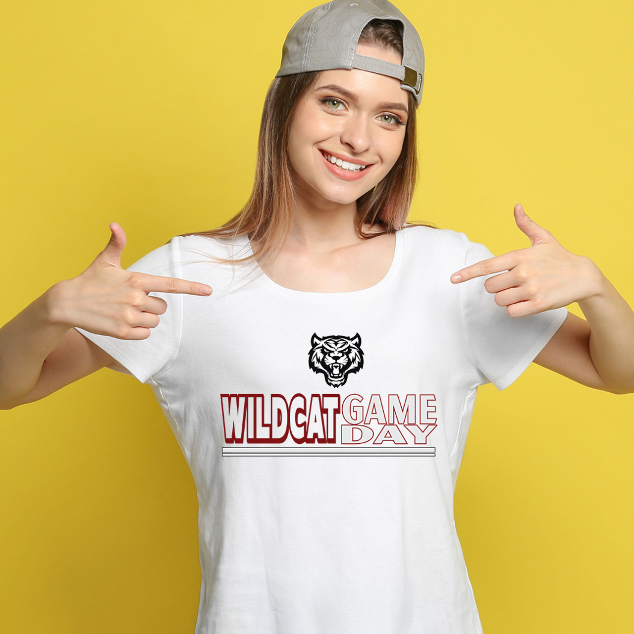 Wildcat Game Day Maroon/Gray Direct To Film Transfer