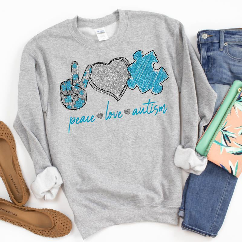 Peace Love Sanity Screen Print Heat Transfer - Trendy Transfers