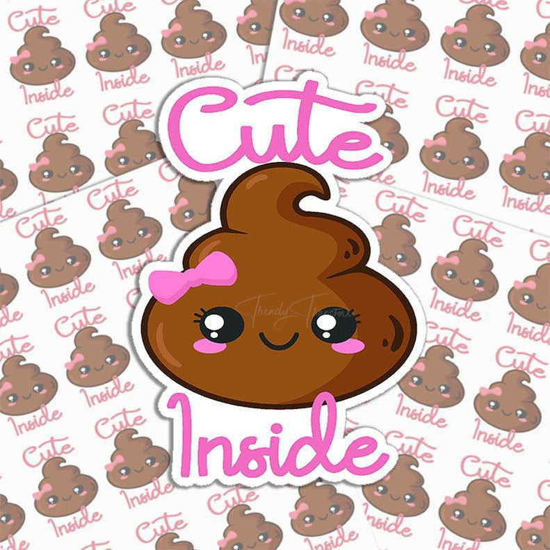 Cute Shit Inside Sticker Sheet - Trendy Transfers