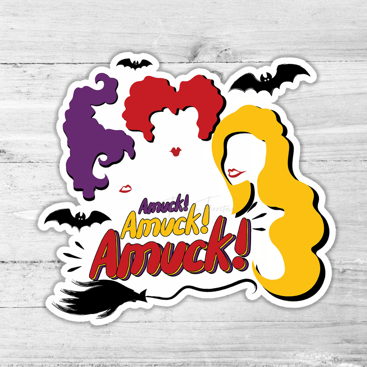 Amuck Amuck Amuck! Die Cut Sticker