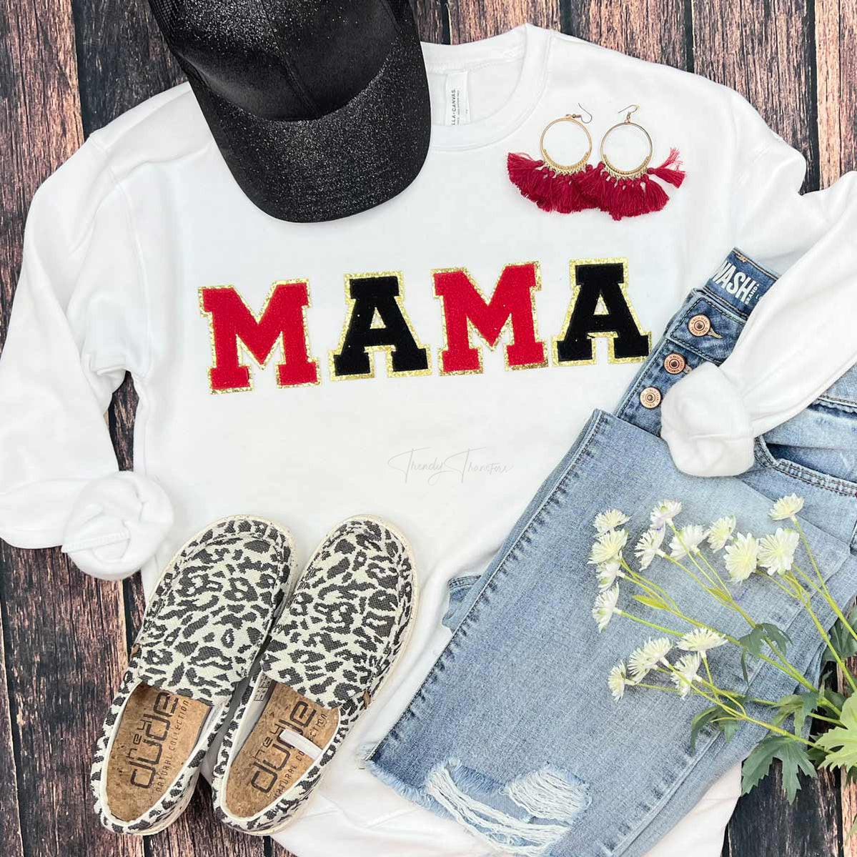 Leopard Mama Chenille Patch