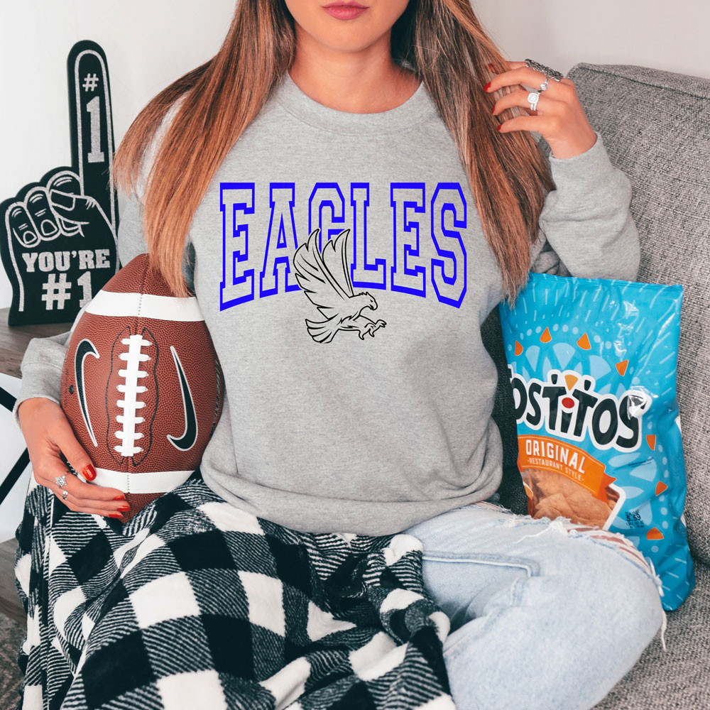 Eagles Outline Mascot *Custom Color Options* DTF Heat Transfer