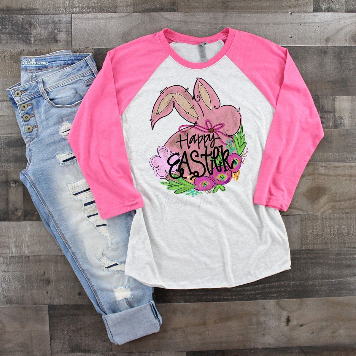 Leopard Easter Bunny ADULT Screen Print Heat Transfer - Trendy Transfers