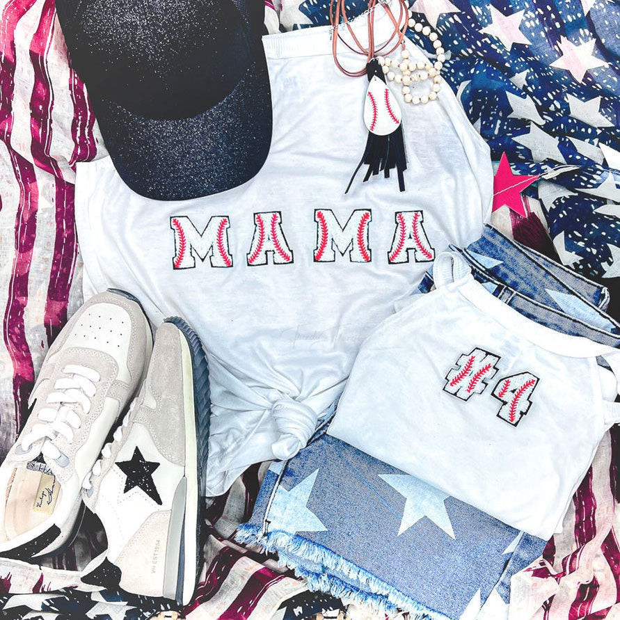 Mama Baseball Chenille Patch