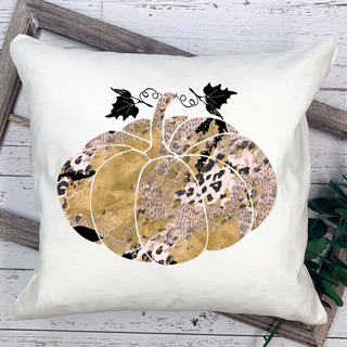 Glitter Leopard Pumpkin Screen Print Transfer - Trendy Transfers
