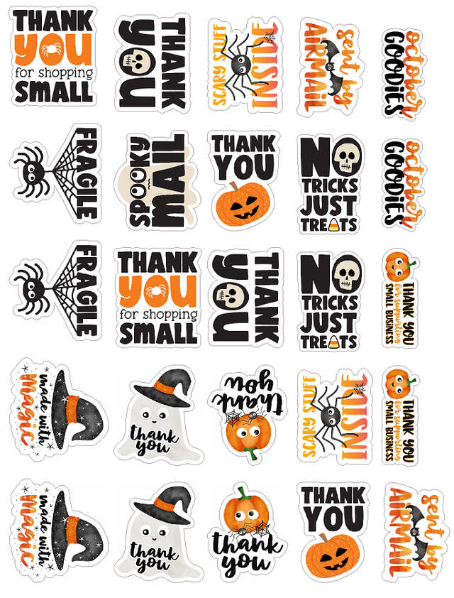 Care Instructions Packaging Sticker Sheet - Trendy Transfers