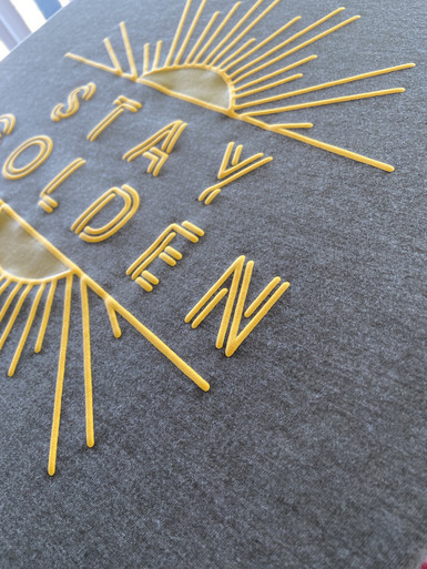 Stay Golden PUFF Screenprint Transfer