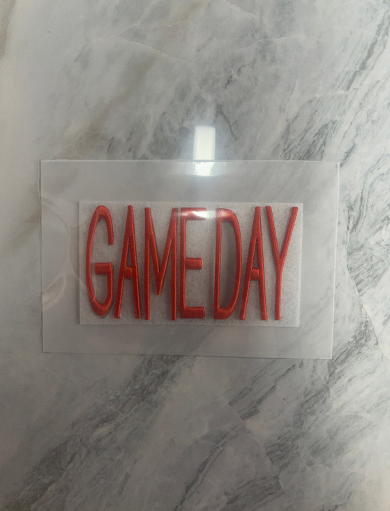Black Game Day Puff Embroidered HAT/POCKET Patch