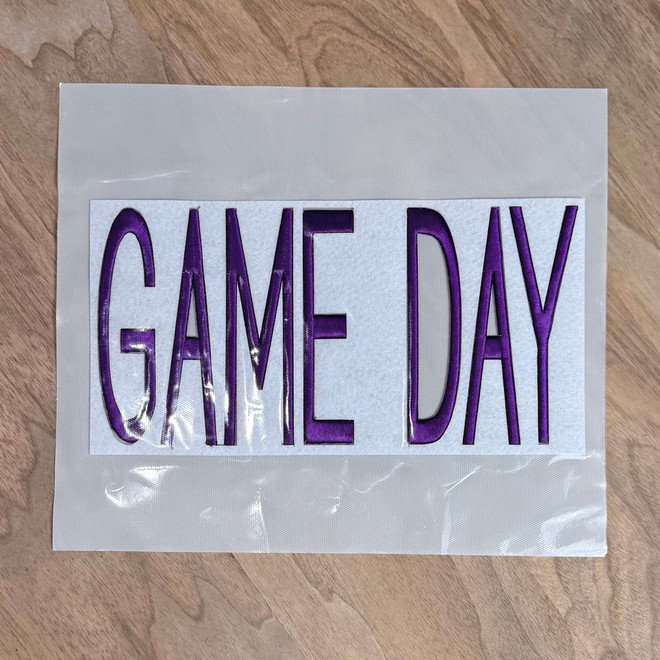 Black Game Day Puff Embroidered HAT/POCKET Patch