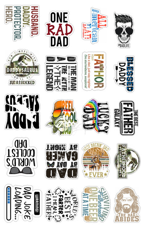 Dad Variety Pack Sticker Sheet - Trendy Transfers