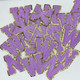Purple with Gold Glitter Chenille Letters - Trendy Transfers