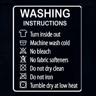 Washing Instructions DTF Heat Transfer