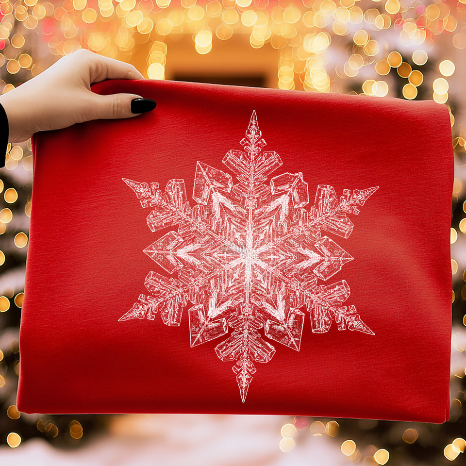 Crystal Snowflake DTF Heat Transfer
