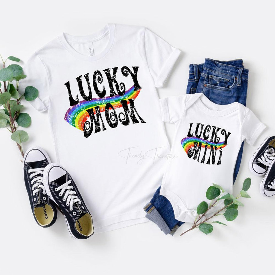 Lucky Screen Print Heat Transfer - Trendy Transfers