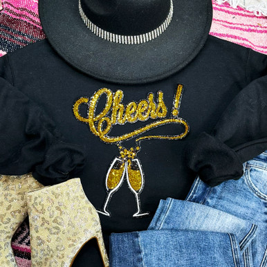 CHEERS! Champagne Sequin Patch