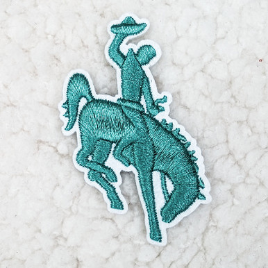 Turquoise Rodeo Cowboy HAT/POCKET Patch