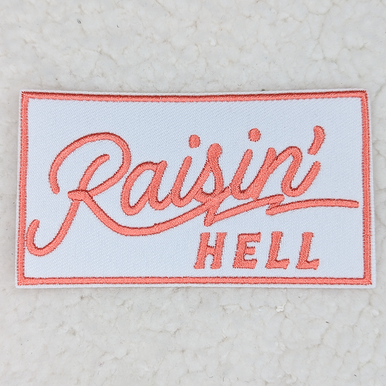 Raisin' Hell Embroidered Hat Patch | Trendy Transfers