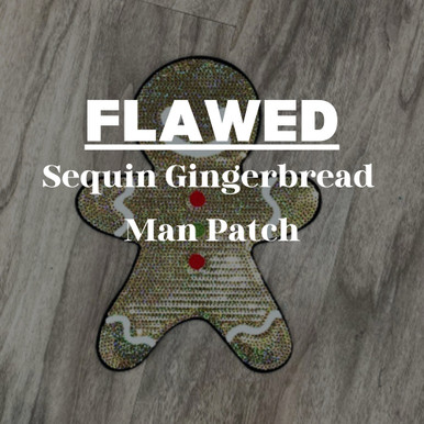FLAWED Sequin Gingerbread Man Patch *READ DESCRIPTION*