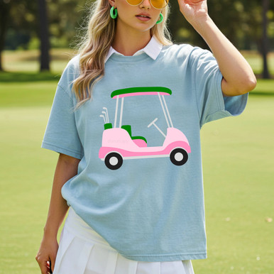 Preppy Golf Cart DTF Heat Transfer