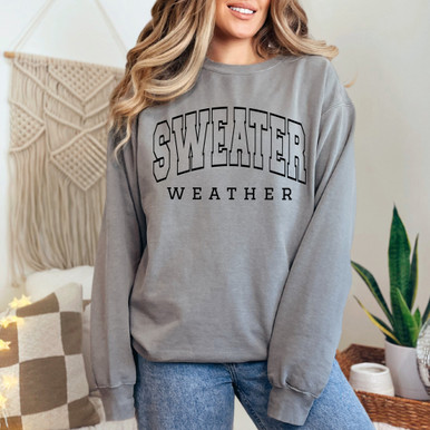 Sweater Weather Block Style DTF Heat Transfer