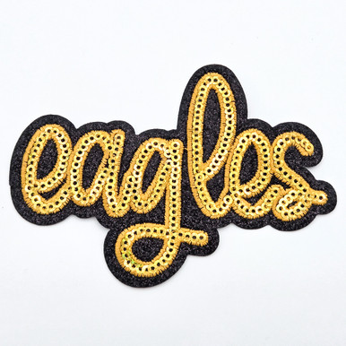 Eagles Gold Sequin HAT/POCKET Patch
