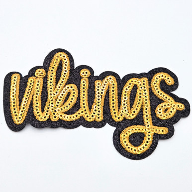 Vikings Gold Sequin HAT/POCKET Patch