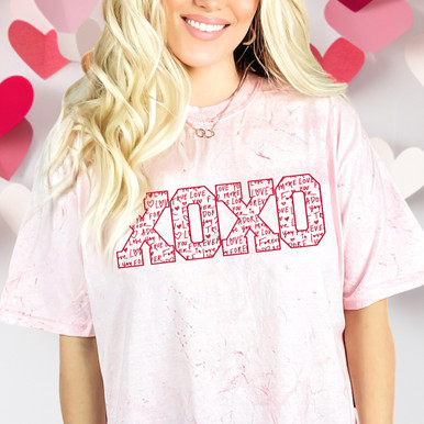 XOXO Graffiti RED DTF Heat Transfer