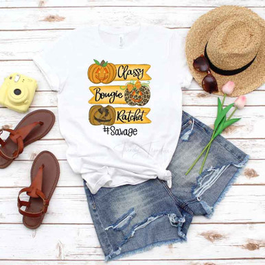 Classy Bougie Ratchet Pumpkins Sublimation Transfer - Trendy Transfers