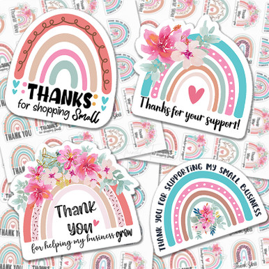Thank You Rainbows Variety Pack Sticker Sheet - Trendy Transfers