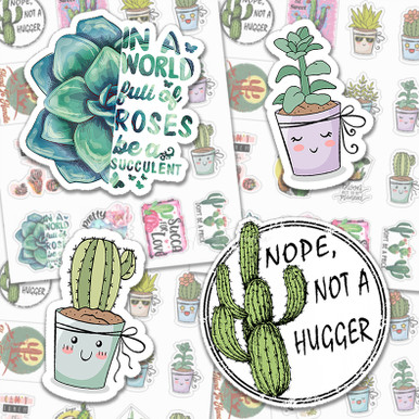 Cactus Variety Pack Sticker Sheet - Trendy Transfers