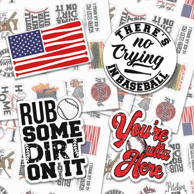 Baseball Variety Pack Sticker Sheet - Trendy Transfers