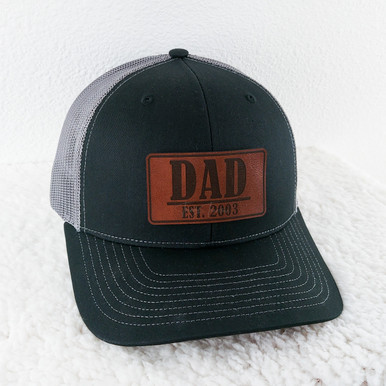 Custom Dad Leather Hat Patch - Trendy Transfers