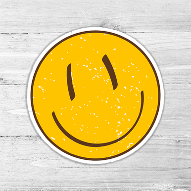 Smiley Retro Die Cut Sticker