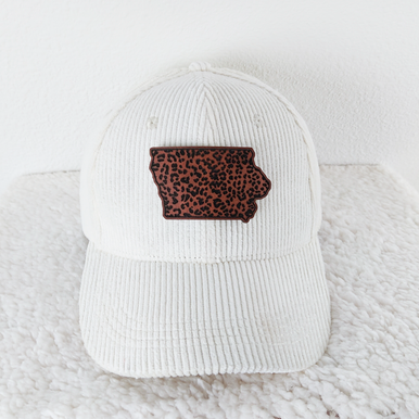 Leopard State Leather Patch YOU CHOOSE STATE