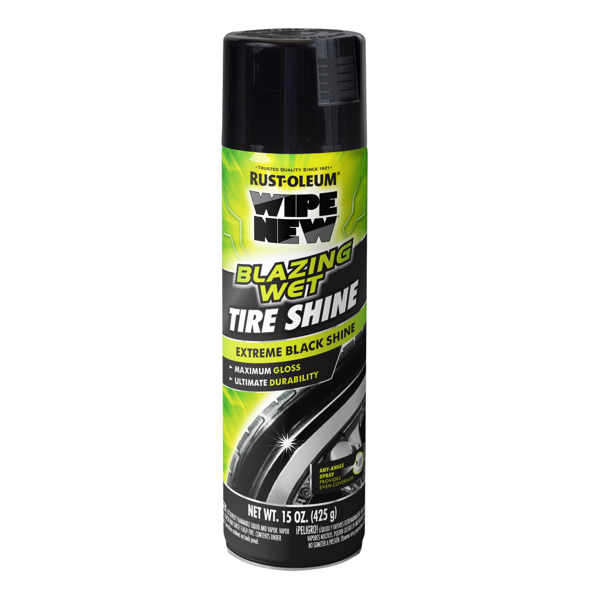 Blazing Wet Tire Shine - Rust-Oleum Wipe New