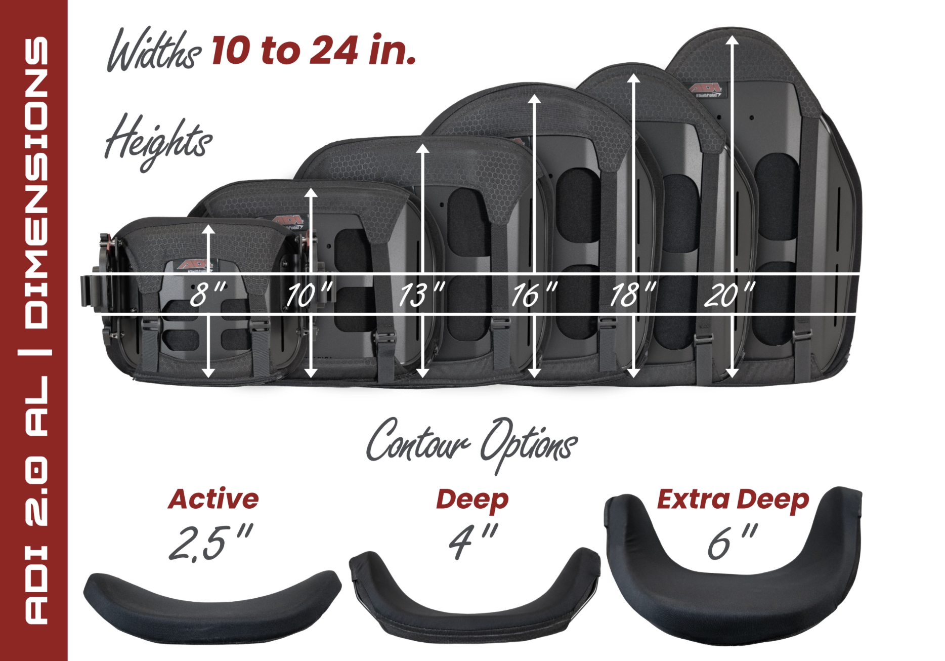ADI Aluminum Series Back Support - Active Contour | DME Hub.net