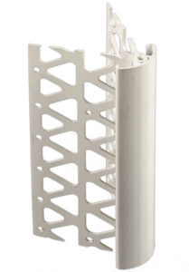 2-1/2" x 10' Vinyl Corner Bead Stucco Trim - ARCHED - SBSConcrete Products
