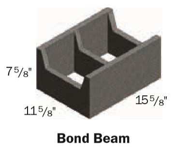 Knock Out Bond Beam Block 8" x 8" x 16" - Spend-Less Building Supplies