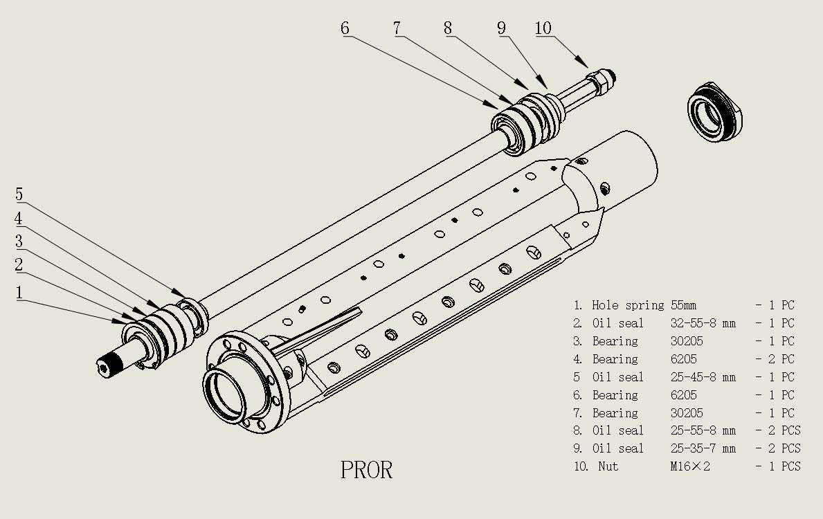 SURFACE DRIVE TAIL REBUILD KIT - PRO R MODELS