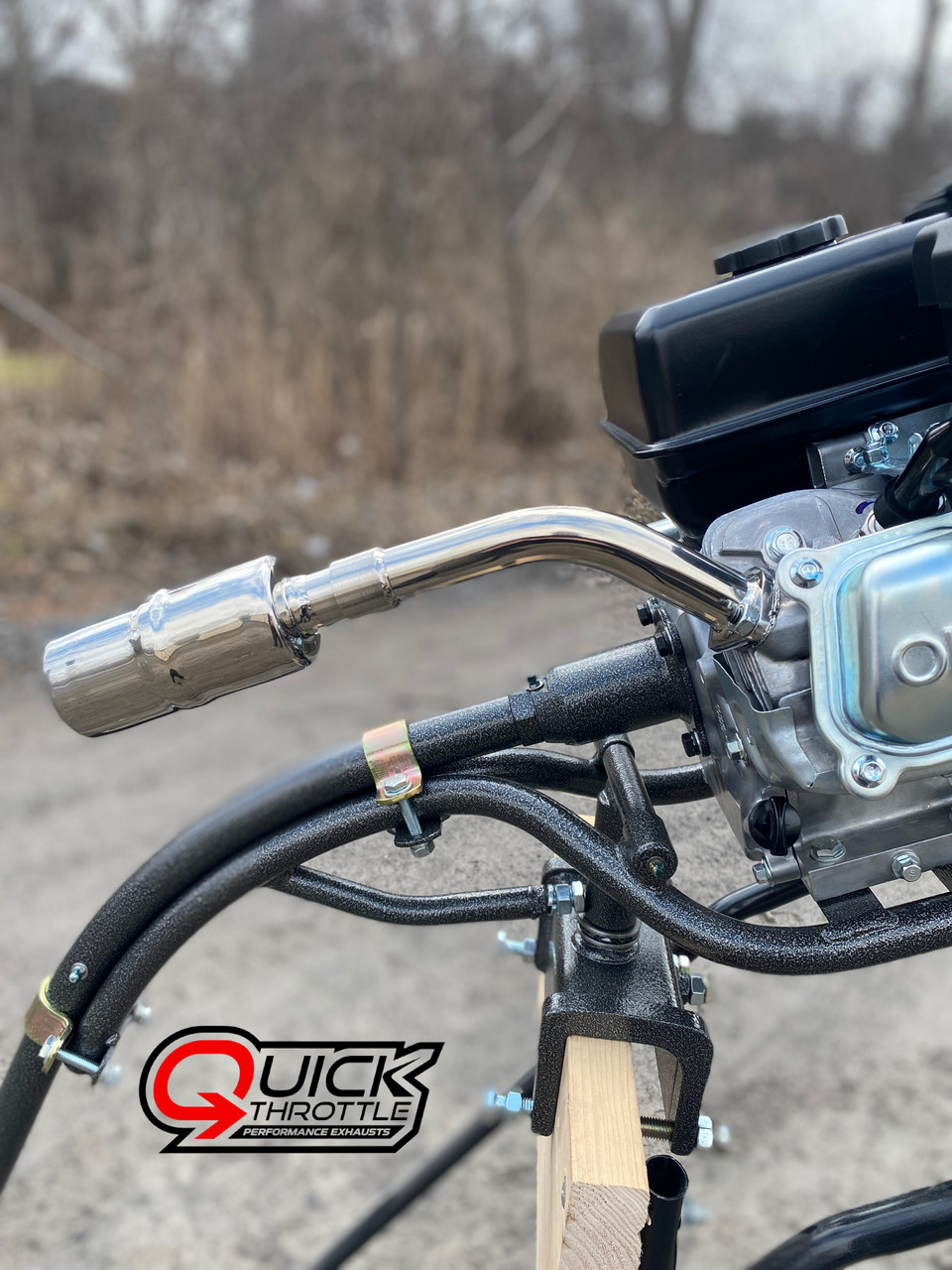 STAINLESS STEEL EXHAUST SYSTEM - GX200/212- 7hp ENGINES